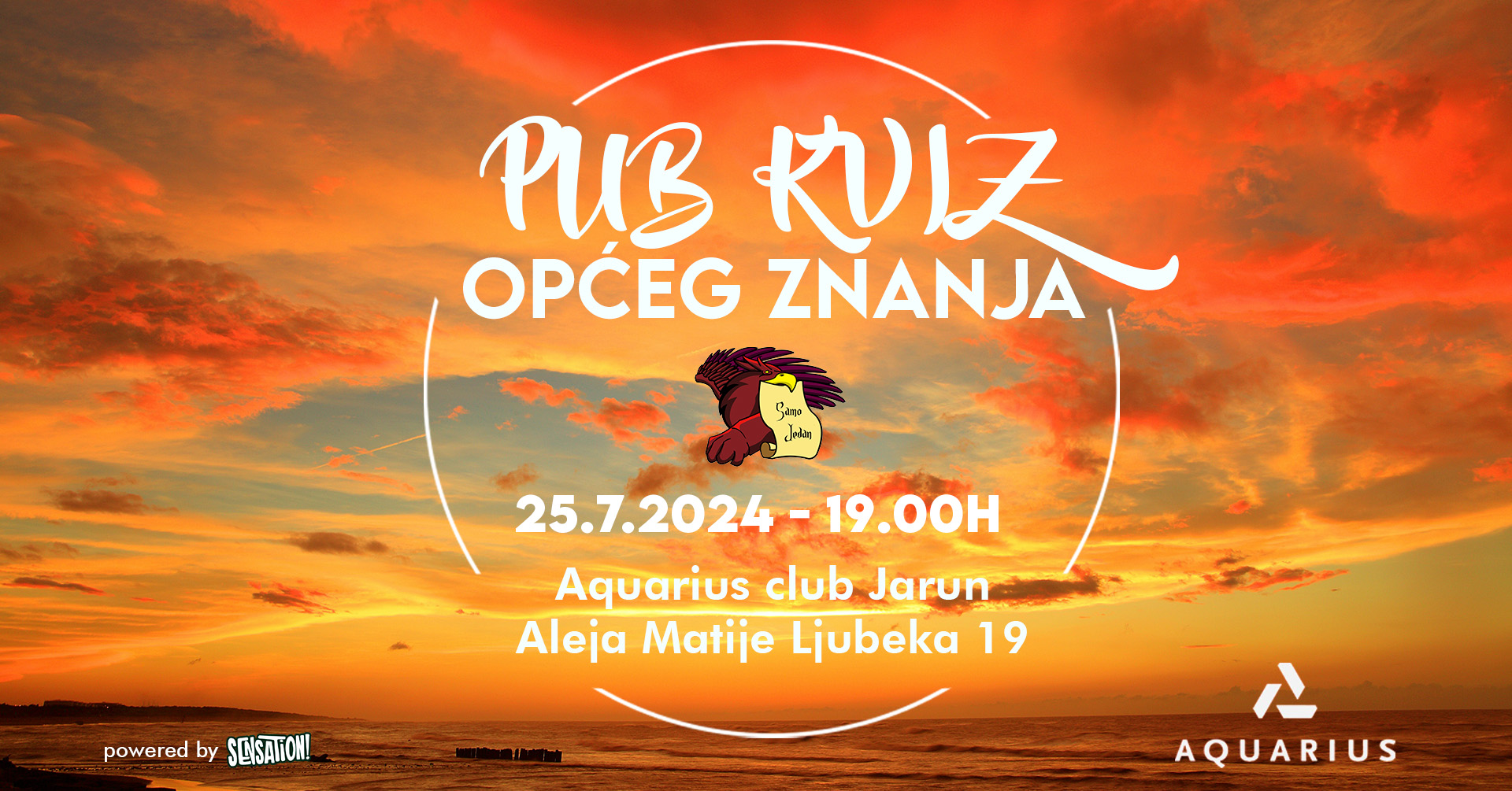 SunSet kviz - Opće znanje powered by Sensation - Samo Jedan